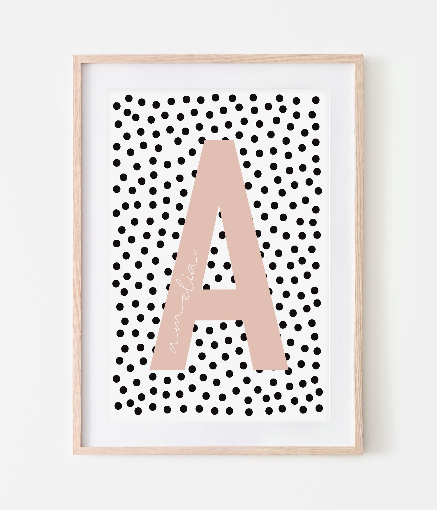 'Spotty Initial Letter' Personalised Print – Slinky Prints