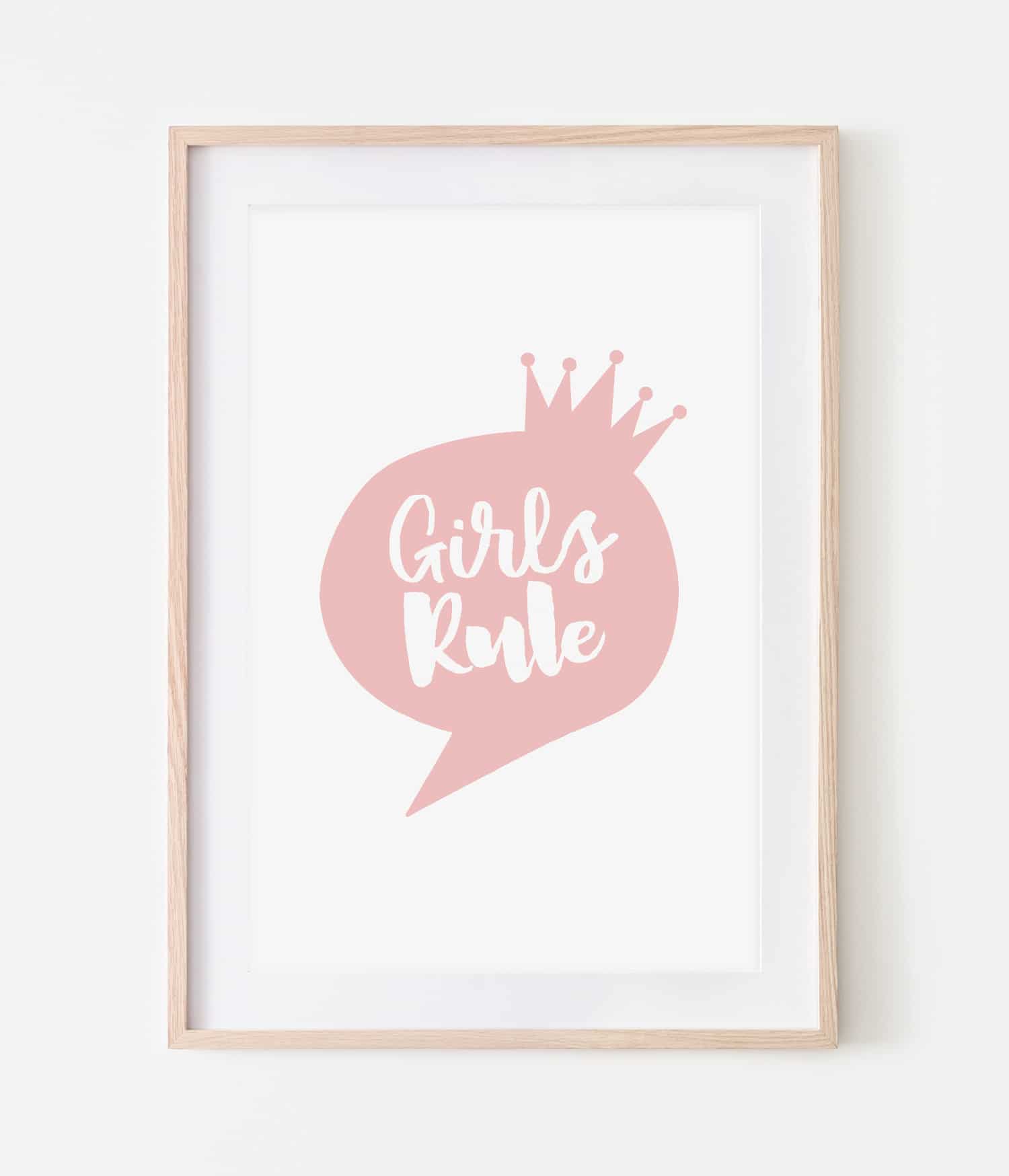 'Girls Rule' Print – Slinky Prints
