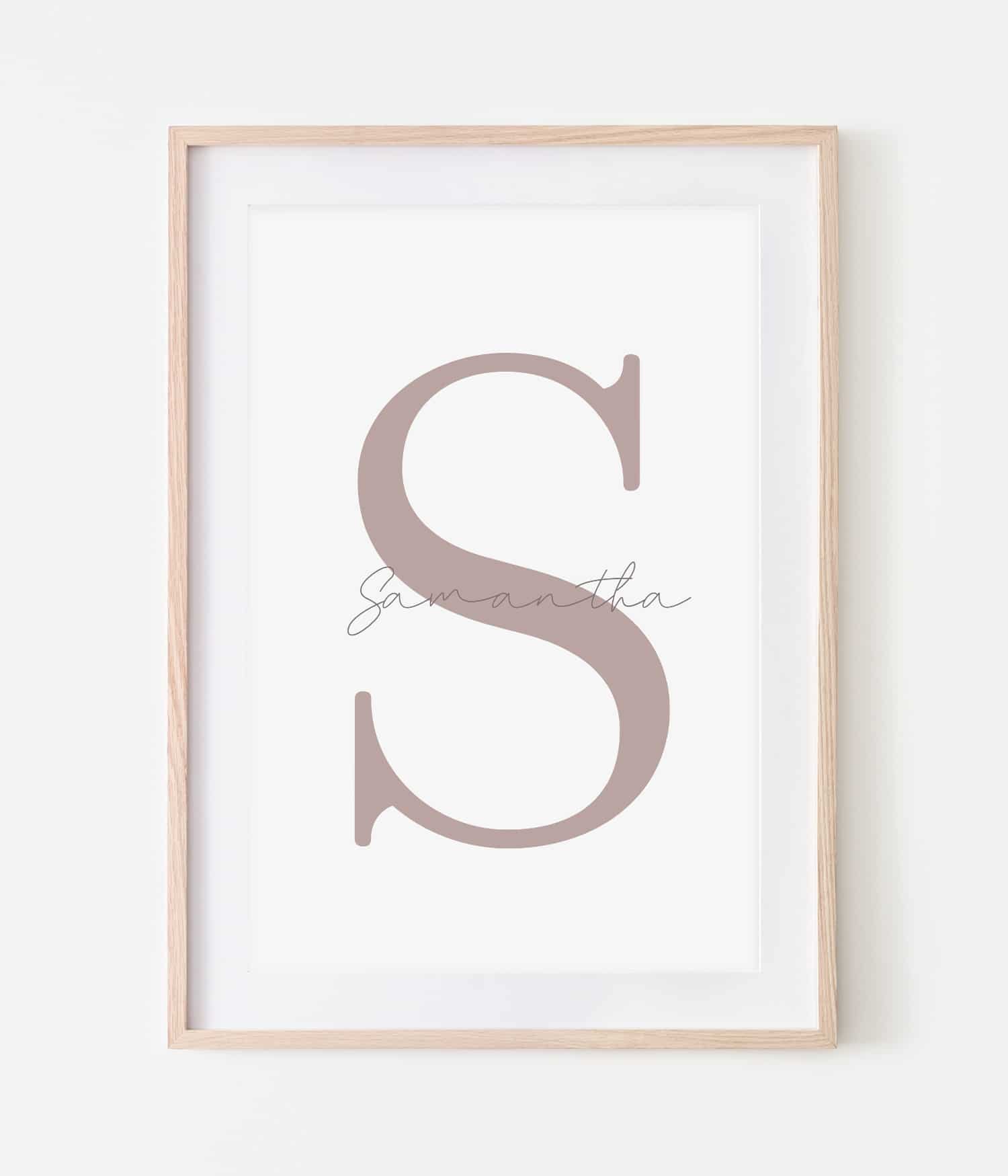'Letter & Name' Initial Personalised Print – Slinky Prints