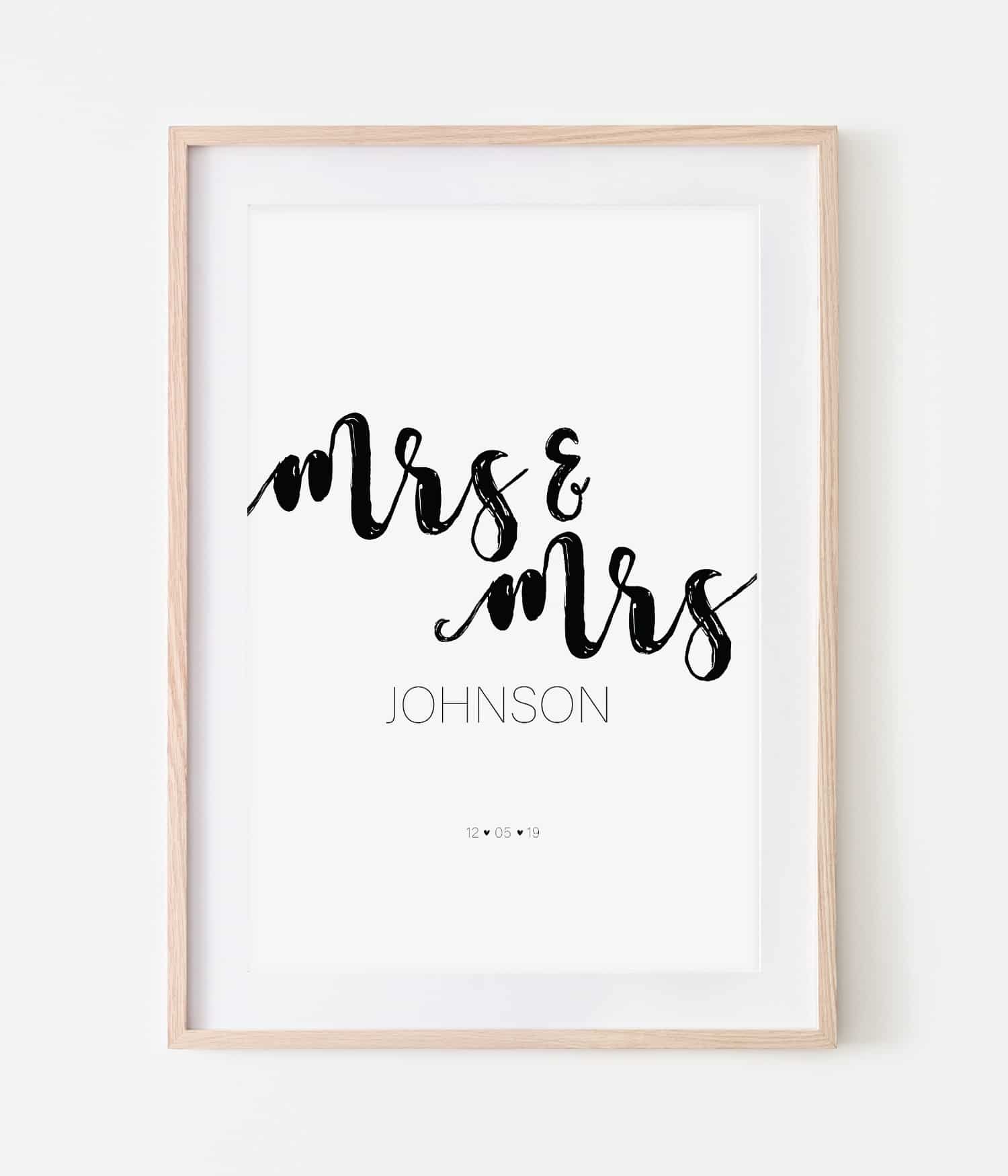 'Mrs & Mrs' Print – Slinky Prints