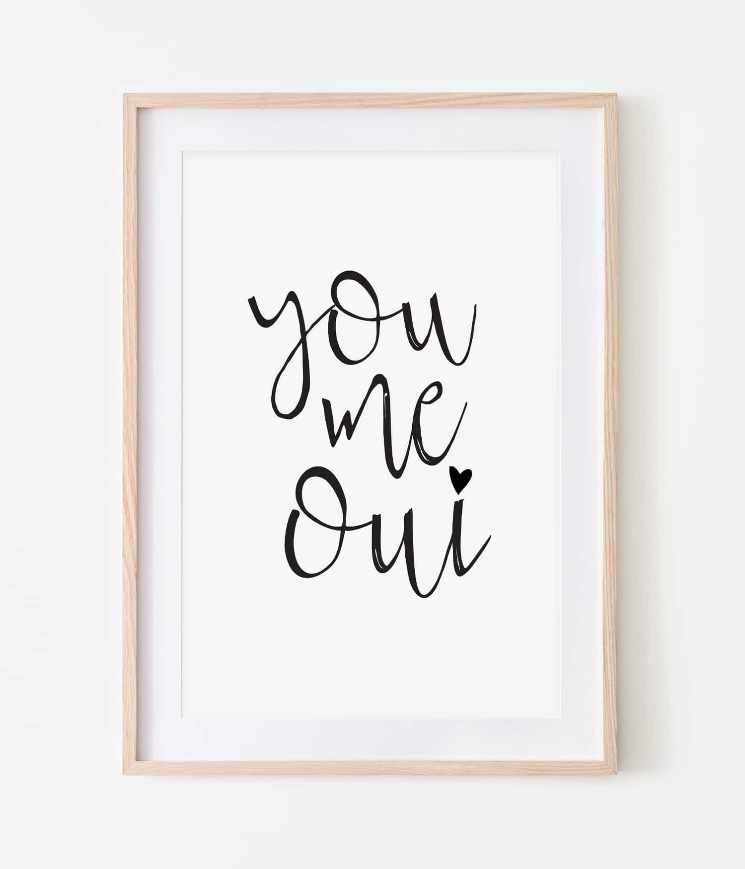 'You, me, oui' Print – Slinky Prints